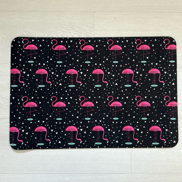 Accents | Pink Flamingo Mat Door Patio Rubber Pink Black New | Poshmark